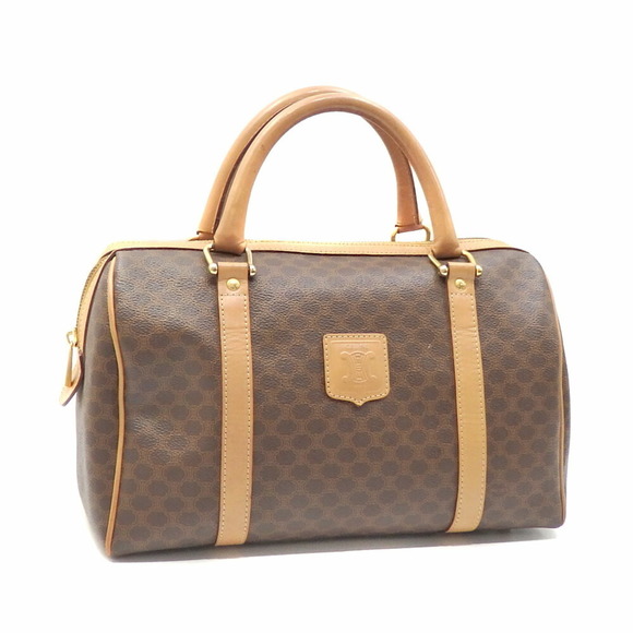 Celine | Bags | Celine Mini Boston Bag Ladies Brown Beige Pvc Leather ...